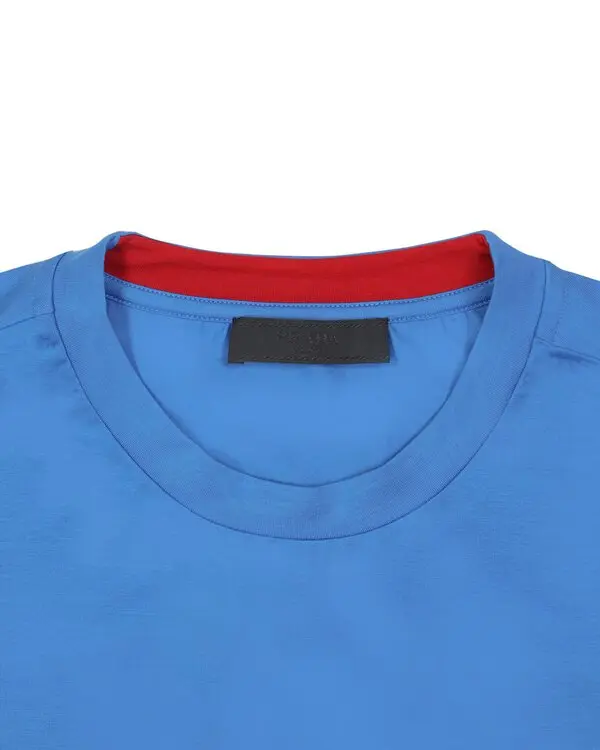 Prada Logo Round-necked T-shirt - Blue