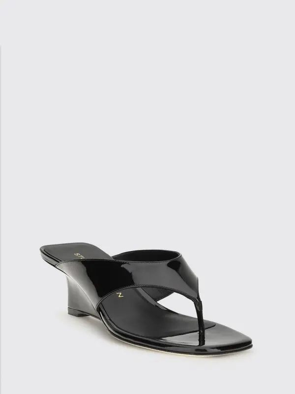 STUART WEITZMAN Vinnie Wedge Thong 50 - Black