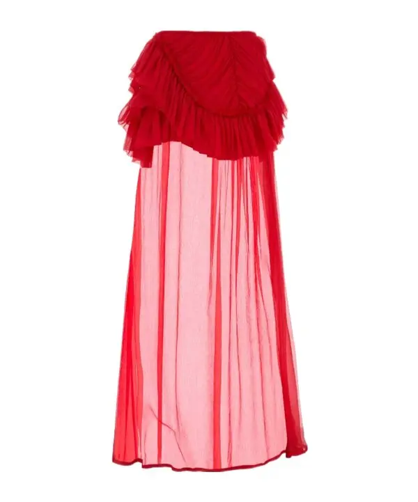 Dries Van Noten Ruffled Pleated Skirt - Pink