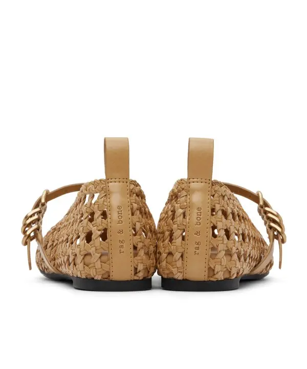 RAG  BONE Rag & Bone Woven Mary Jane Faux Leather Flats