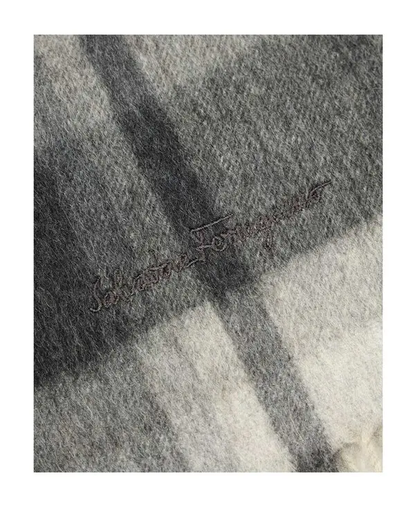 FERRAGAMO Plaid Detail Scarf