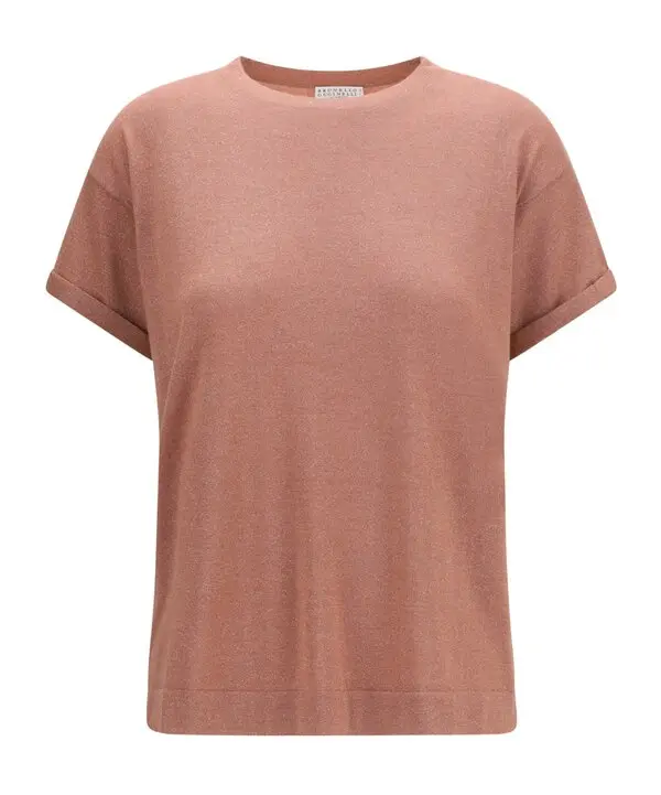 Brunello Cucinelli Short-sleeved Crewneck T-shirt - Pink