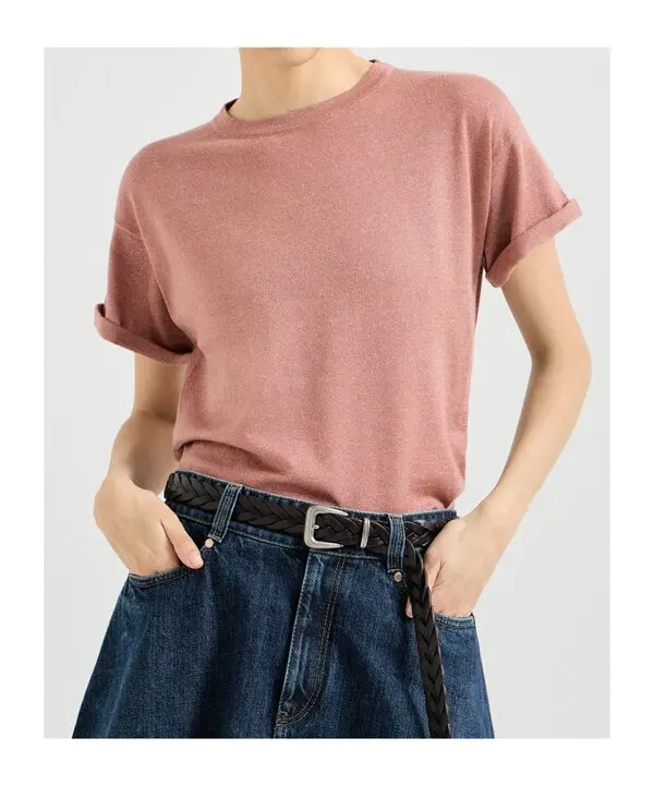 Brunello Cucinelli Short-sleeved Crewneck T-shirt - Pink