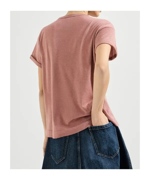 Brunello Cucinelli Short-sleeved Crewneck T-shirt - Pink