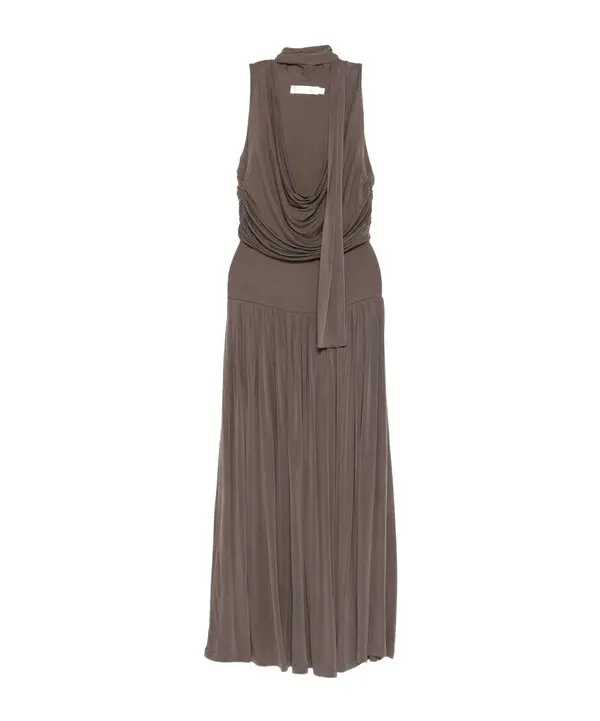 AYA MUSE Alyve Ruched Midi Dress - Green