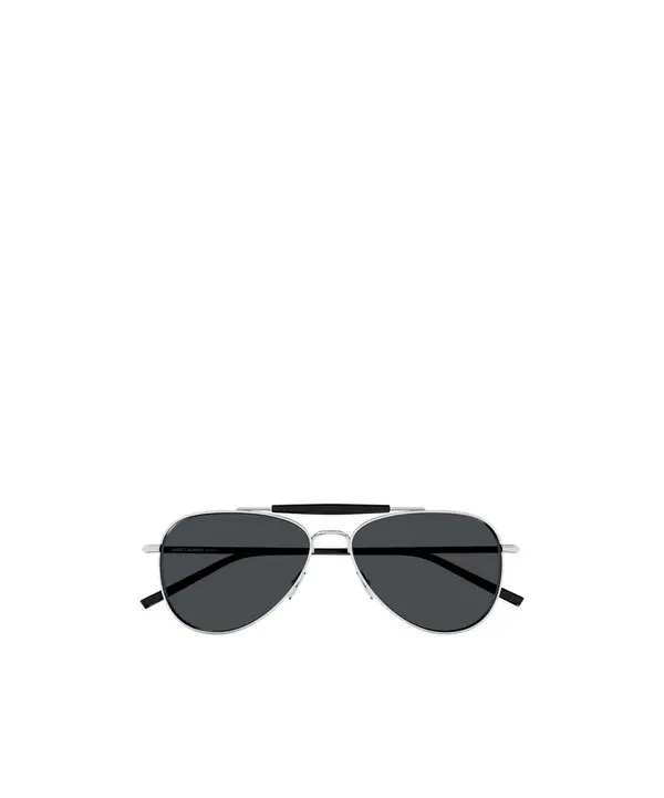 Saint Laurent Aviator Frame Sunglasses - Silver
