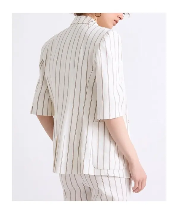 Marella Striped Double-breasted Blazer