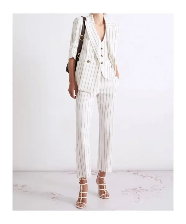 Marella Striped Double-breasted Blazer