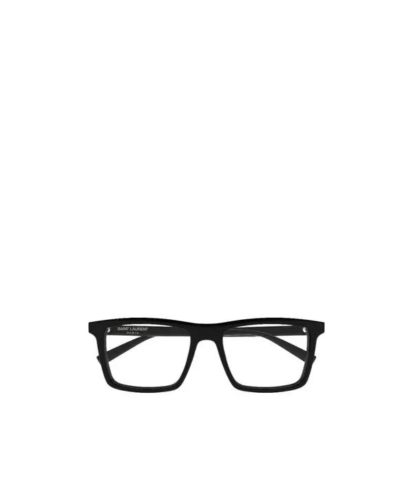 Saint Laurent Rectangle Frame Full Rim Eyeglasses - Black