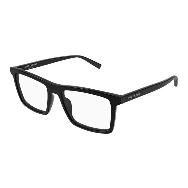 Saint Laurent Rectangle Frame Full Rim Eyeglasses - Black