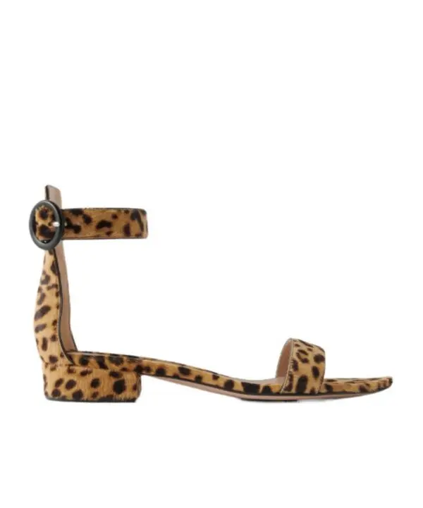 GIANVITO ROSSI Leopard-print Pony Hair Sandals