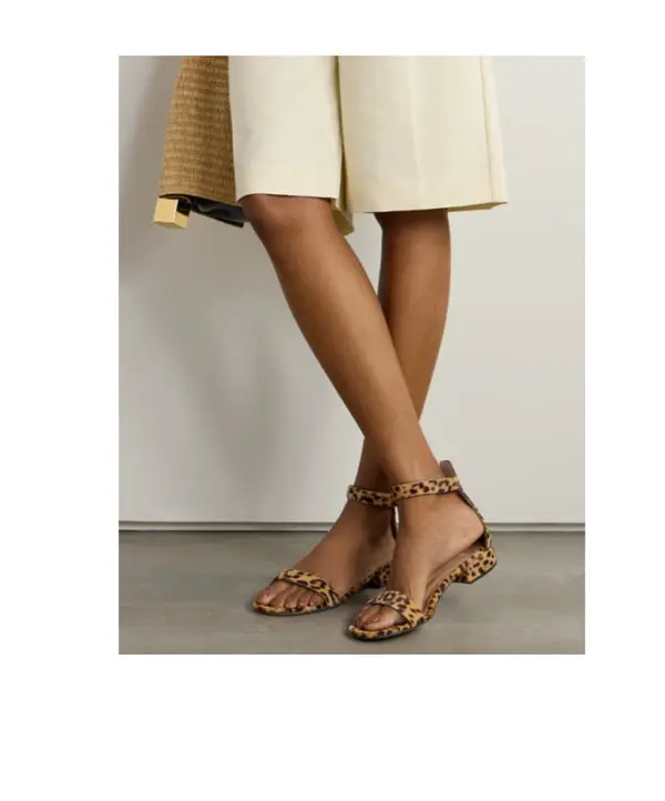 GIANVITO ROSSI Leopard-print Pony Hair Sandals