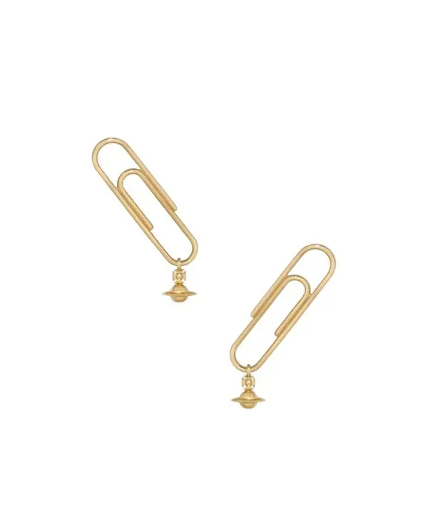 VIVIENNE WESTWOOD Pimlico Earrings With Orb Charm - Yellow