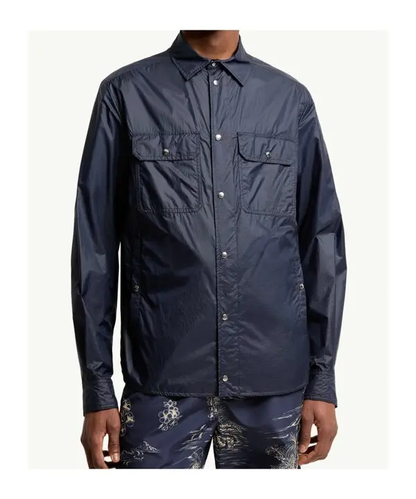 Moncler Collared Long-sleeve Shirt