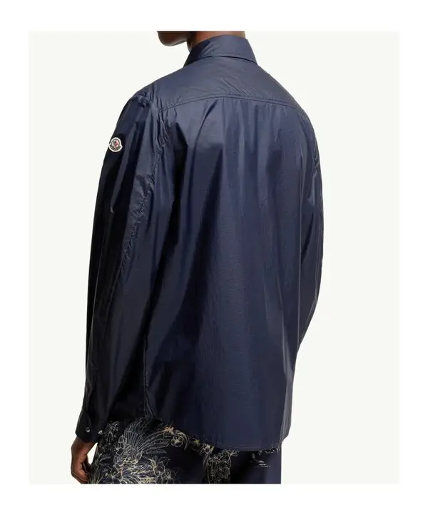 Moncler Collared Long-sleeve Shirt