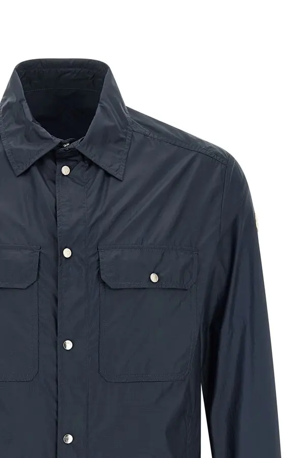 Moncler Collared Long-sleeve Shirt