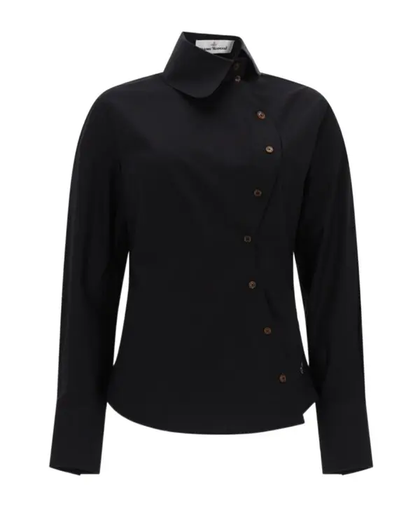 VIVIENNE WESTWOOD Asymmetrical Fitted Shirt - Black
