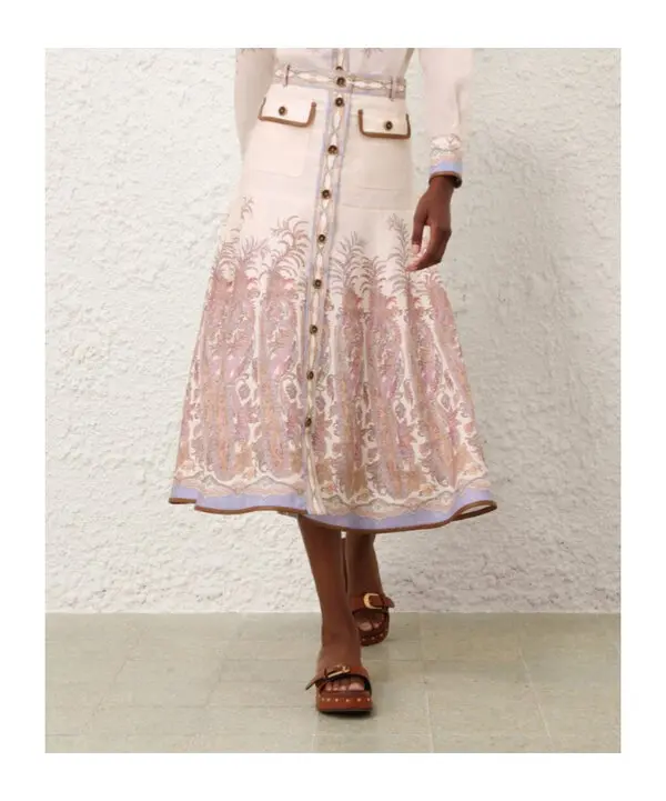 Zimmermann Alchemy A-line Skirt - Nude