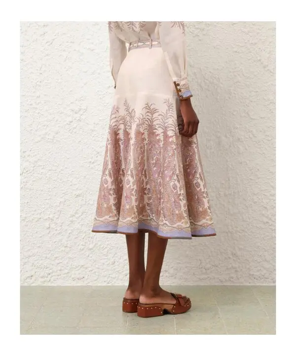 Zimmermann Alchemy A-line Skirt - Nude