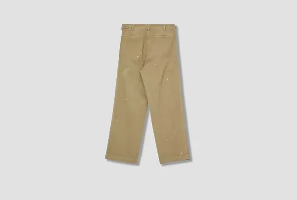 Auralee Paint Splatter Straight-leg Trousers - Green