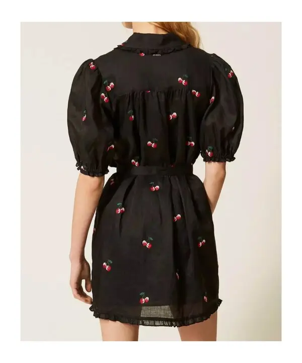 TWINSET Embroidered Cherry Shirt Dress
