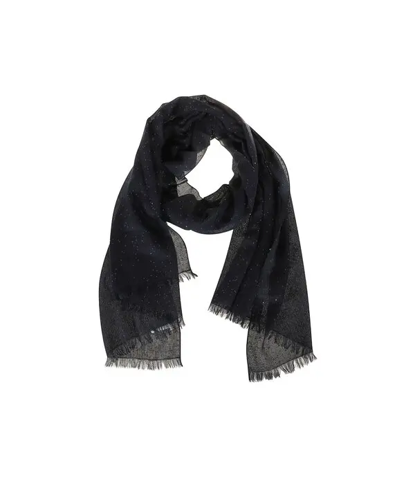Brunello Cucinelli Sequined Fringed Scarf - Black