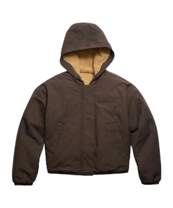 Canada Goose Alberni Reversible Fleece Hooded Jacket - Ecru Beige/terra