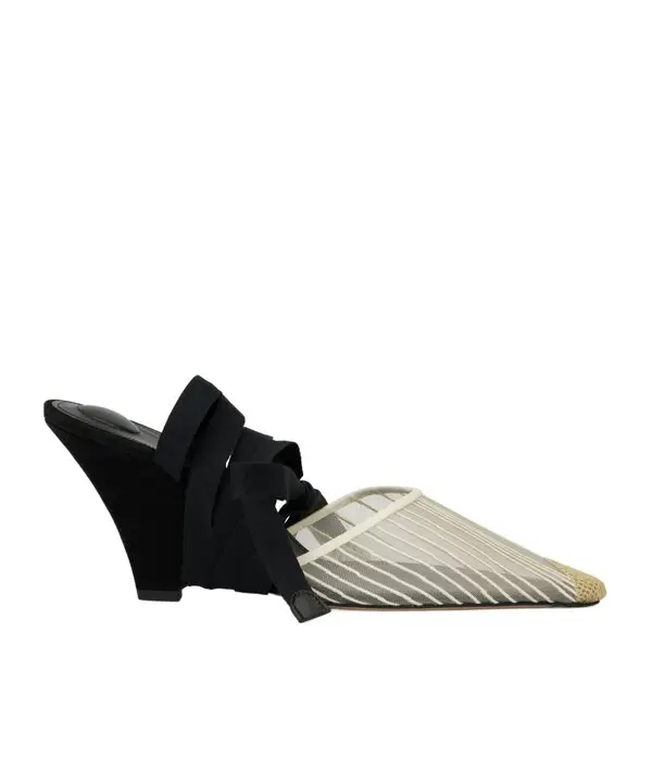Jacquemus Striped Heeled Sandals - Black