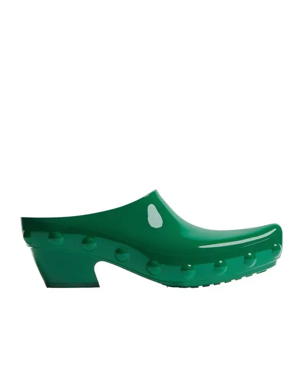 Bottega Veneta Gondola Clog In Moulded Rubber With Stud Detailing - Grass Green