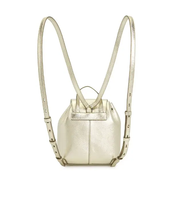 FERRAGAMO Metallic Leather Mini Backpack