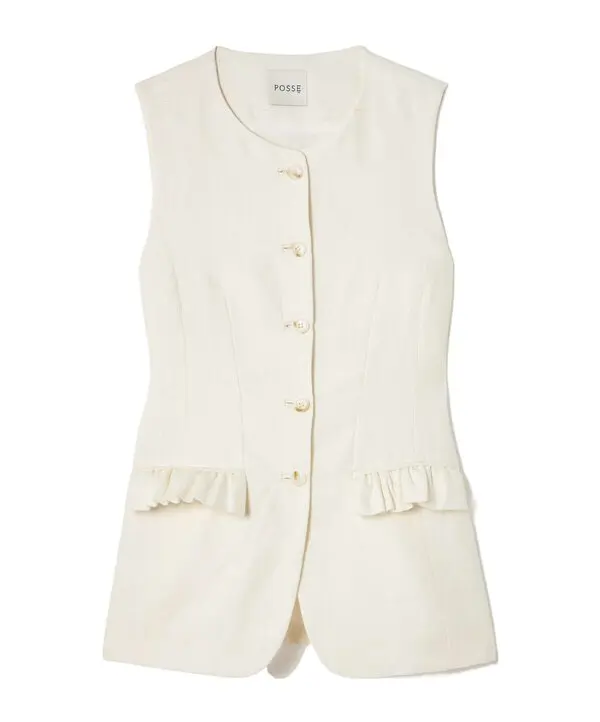 Posse Sleeveless Vest - Cream