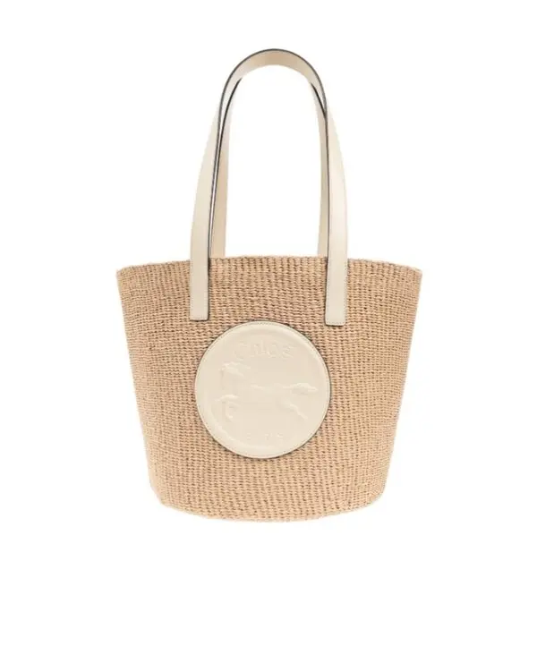 Chloé Logo Detailed Large Tote Bag - Light Brown