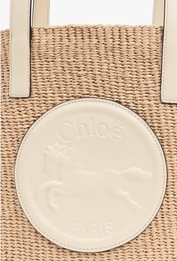 Chloé Logo Detailed Large Tote Bag - Light Brown