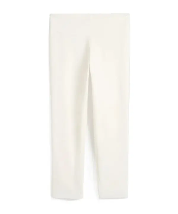 TOTEME Capri Knit Cropped Leggings - Off White