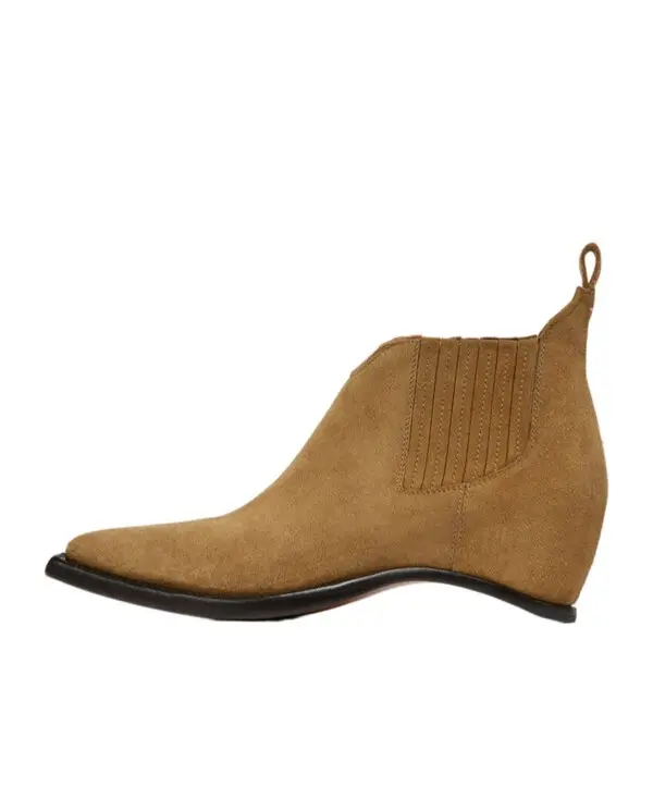 MAISON MARGIELA Suede Western Chelsea Wedge Boots