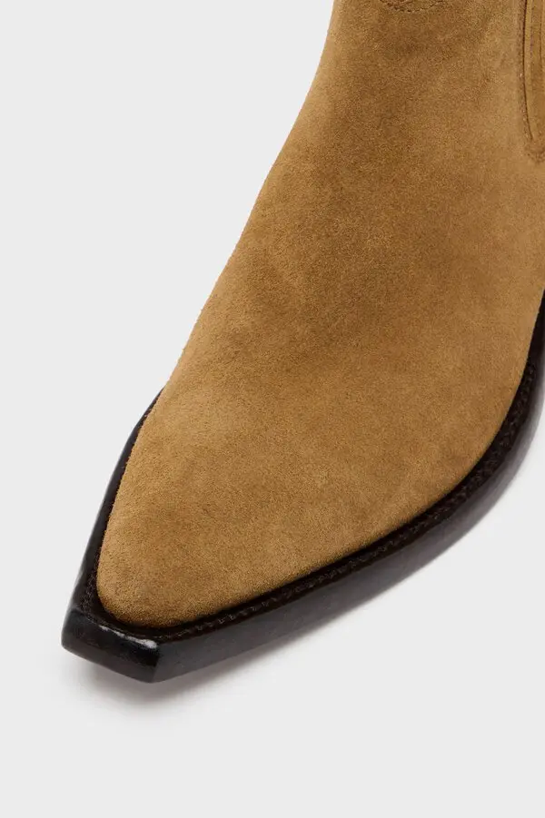 MAISON MARGIELA Suede Western Chelsea Wedge Boots