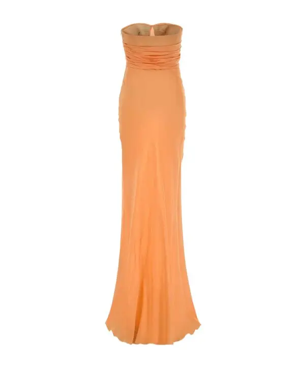 Ermanno Scervino Strapless Ruched Maxi Dress