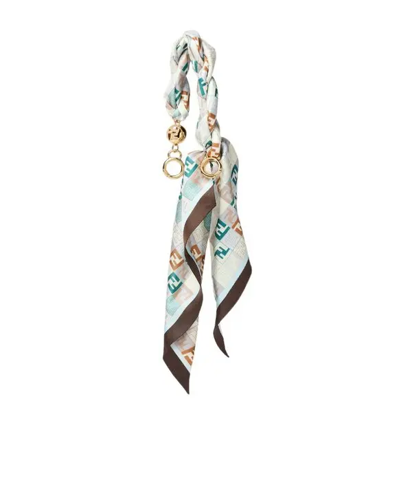 Fendi Twisted Bag Charm With Sphera Pattern Pendant