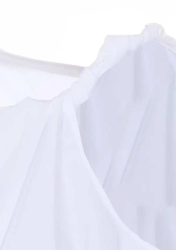 TWINSET Ruched Sleeveless Top With Draped Design - White
