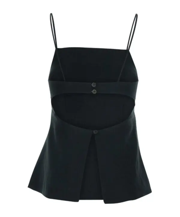 SEMICOUTURE Off-the-shoulder Thin Strap Top - Black