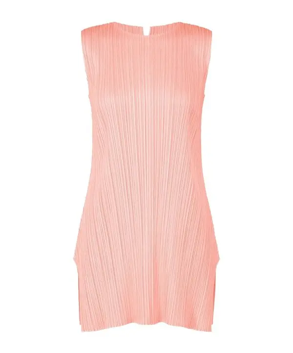PLEATS PLEASE BY ISSEY MIYAKE Sleeveless Crewneck Dress