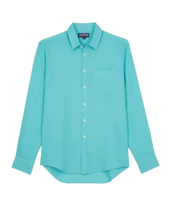 Vilebrequin Long Sleeve Linen Shirt - Blue