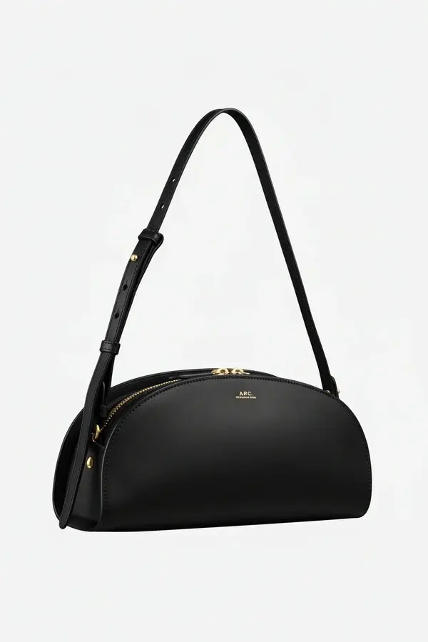 A.p.c. Demi Lune Shoulder Bag - Black