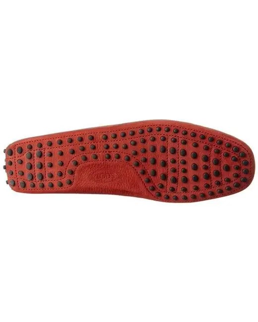 TOD'S Logo Detail Loafers - Red