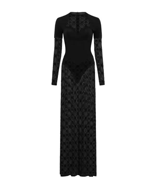 MARINE SERRE Long Sleeve Layered Maxi Dress - No