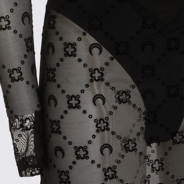MARINE SERRE Long Sleeve Layered Maxi Dress