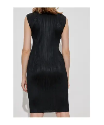 PLEATS PLEASE BY ISSEY MIYAKE Sleeveless Round Neck Pleated Dress