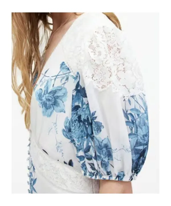 ALLSAINTS Dekorah Floral Maxi Dress With Lace Trim
