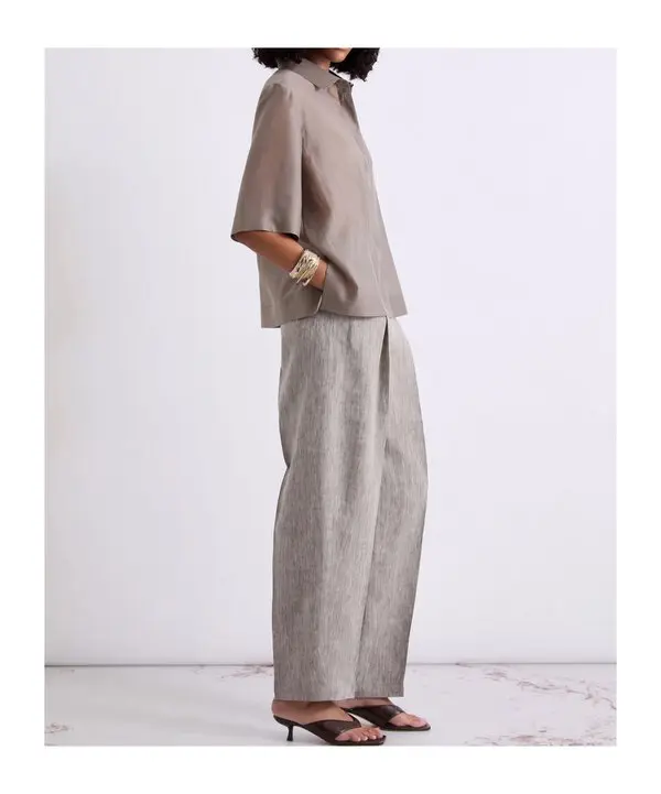 Marella Collared Shirt With Pleated Back Detail