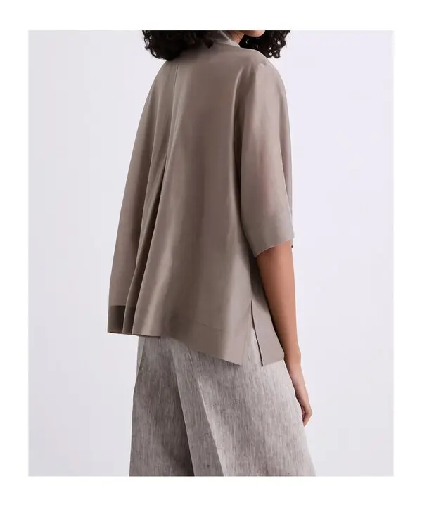Marella Collared Shirt With Pleated Back Detail
